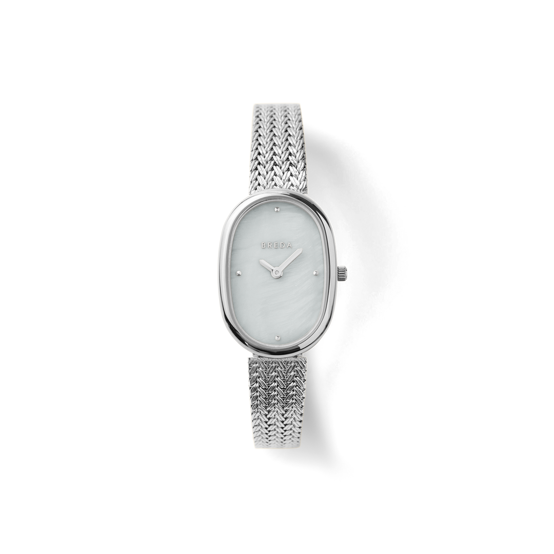 BREDA Jane Watch Tethered in Silver and White – JONES + CO